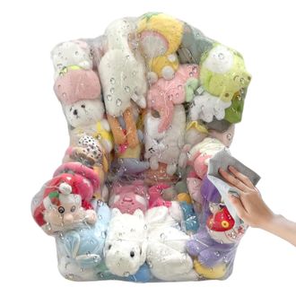 Generic Aufbewahrung mit Tiermotiv aus Plüsch, Sessel, transparent, mit Reißverschluss, für Wohnzimmer, Spielzimmer, Schule, Jungen und Mädchen