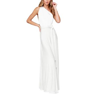 Ibtom Langes Maxikleid f&uuml;r Damen, schulterfrei, sexy, f&uuml;r Hochzeit, Brautjungfer, Abendkleid, bodenlang, f&uuml;r Abschlussball und Abendveranstaltungen Gr. X-La