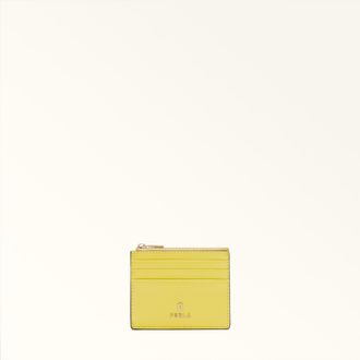 Furla Camelia Kartenetui S Mudec Yellow Gelb Strukturiertes Leder Damen