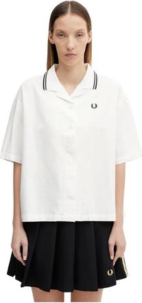 Fred Perry Damen, Blusen & Hemden, Wei&szlig;, XSGr&ouml;&szlig;e
