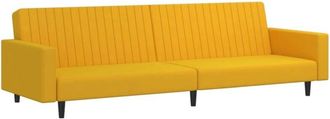 vidaXL Schlafsofa 2-Sitzer Gelb Samt Vidaxl