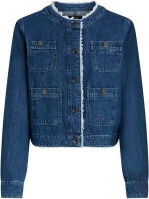 Karl Lagerfeld Veste col rond en denim