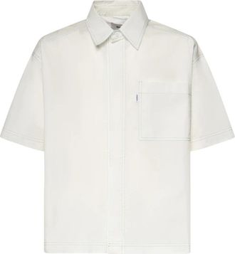 BONSAI Homme, Chemises, Gris, Taille: M Seasonal Graphic Cropped Shirt