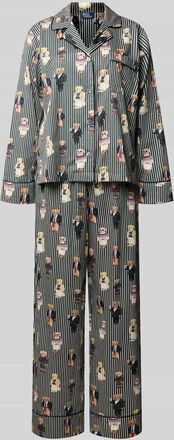 Polo Ralph Lauren Regular Fit Pyjama aus reiner Baumwolle mit Polo-Bear Print