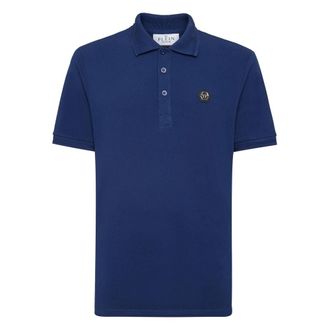 Philipp Plein Homme, Tops, Bleu, Taille: 4XL Polo SS Gothic Plein