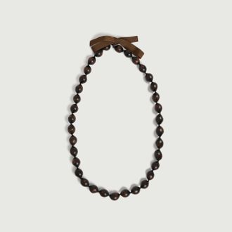 SOEUR COLLIER ZEBRA MARRON