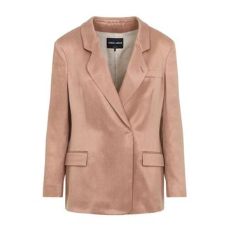 Giorgio Armani Rosa Jacke mit Taschen und Refined Line - - Jackets - Damen - Rosa - XS