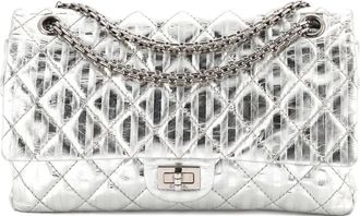 Chanel Rayures Reissue 2.55 Flap Bag Quilted Calfskin 226 shoulder bag - Silber