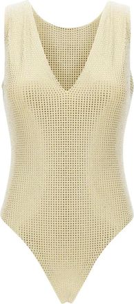 Twentyfourhaitch Femme, Tops, Jaune, Taille: 40 FR Body Scollo V