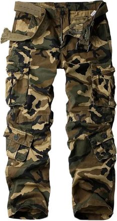 Generic Camouflage Cargohose Herren Stretch, Herren-Cargohosen Outdoor, Cargo Hose Winter Tarnhose mit 8 Taschen Modern Loose Fit Jogginghose Bequem Freizeith