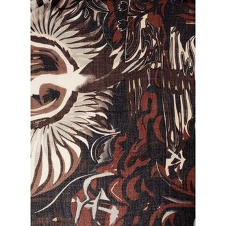 Petrusse Foulard imprim&eacute; floral en laine et soie