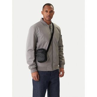 Calvin Klein Umh&auml;ngetasche Calvin Klein Emblem Aop Emboss Slim Reporter LV04D3228G Schwarz