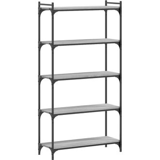 vidaXL Vidaxl - B&uuml;cherregal 5 B&ouml;den Grau Sonoma 80x30x154 cm Holzwerkstoff