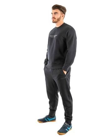 A|X Armani Exchange Long Sleeve, Front Tone Logo Maillot de surv&ecirc;tement, Bleu fonc&eacute;, XXL Homme