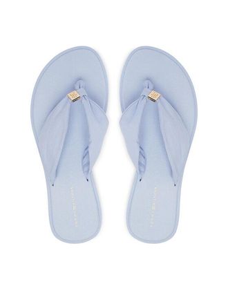 Tommy Hilfiger Zehentrenner Th Scandi Soft Summer Sandal FW0FW09421 Hellblau