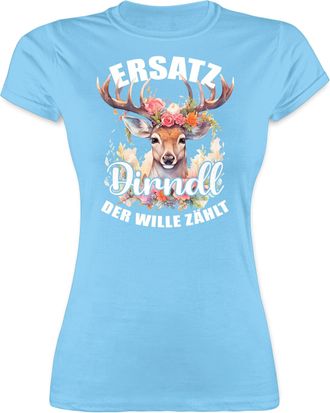 Shirtracer Shirt Damen - Kompatibel mit Oktoberfest - Dirndl Ersatz - Der Wille z&auml;hlt - M - Hellblau - Tshirt Tracht w&auml;sche trachtenshirt bayrische Hirsch t-Shir