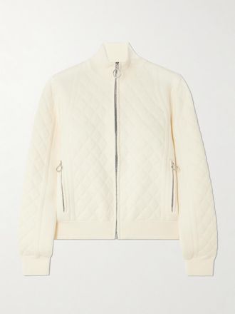 Fusalp Nuria Sweatshirtjacke Aus Einer Wollmischung Mit Stehkragen Und Steppmuster - Wollweiß