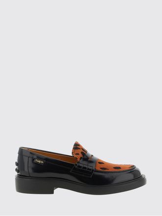Tod's Mocassins Penny en cuir bross&eacute; et poulain &agrave; imprim&eacute; animalier
