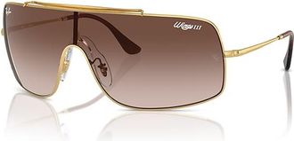 Ray-Ban Wings IIi Sonnenbrillen Arista Gold Fassung Braun Glas 01-36