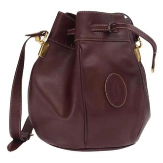Cartier Sac Seau en Cuir Pre-owned - Femme - Pre-owned - Rouge - Taille: ONE Size