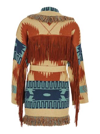 Alanui Womens Cardigan Golden Dusk Multicolour Cotton Tops Top