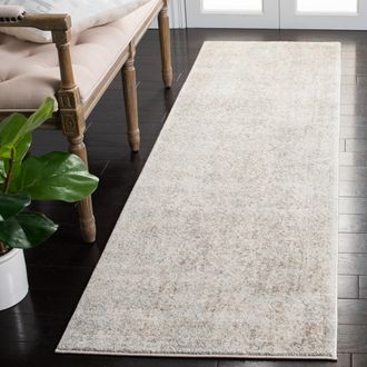 Safavieh Teppich SAFAVIEH Traditionell Wohnzimmer, Esszimmer, Schlafzimmer - Evoke Collection, Kurzer Flor, Elfenbein und Taupe, 62 X 240 cm