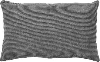 Andiamo Kissen Emy in Cord-Optik - Sofakissen mit Füllung Bezug - Zierkissen Dekokissen Kopfkissen 30 x 50 cm dunkelgrau
