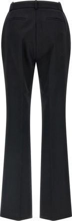 Elisabetta Franchi Virgin Wool Flared Trousers - Black