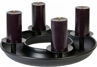 LAMBERT Saturnia Festkranz Eisen groß schwarz D 49,5 cm