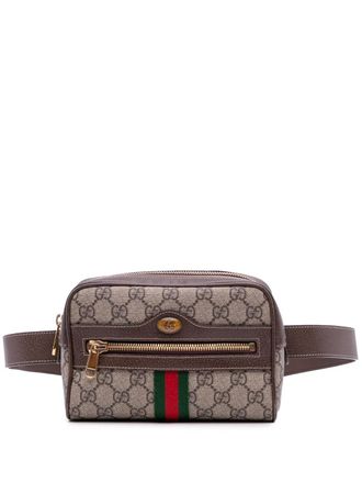 Gucci petit sac banane Ophidia à motif GG Supreme (2016-2025) - Marron