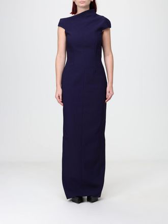 Solace London Robe de soir&eacute;e longue fourreau en cr&ecirc;pe &agrave; encolure asym&eacute;trique
