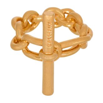 Balmain Femme, Accessoires, Jaune, Taille: M Bague cha&icirc;ne T-Bar