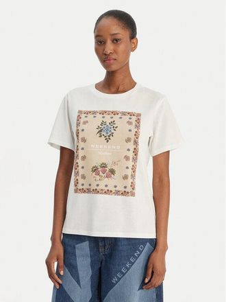 Max Mara T-Shirt Pantera 2615971032 Wei&szlig; Regular Fit