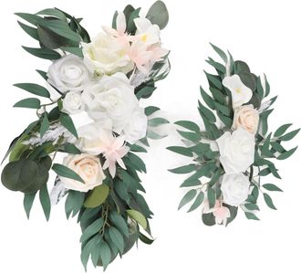 Generic K&uuml;nstlicher Hochzeitsbogen mit Blumen-Set, Elegantes K&uuml;nstliches Blumen-Swag-Set f&uuml;r Wundersch&ouml;ne Hochzeits-Willkommensschild-Dekoration, Perfekt f&uuml;r 