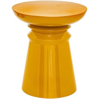 Atmosphera Totem-Beistelltisch Jaya Metall senfgelb D38cm - Atmosphera cr&eacute;ateur dint&eacute;rieur