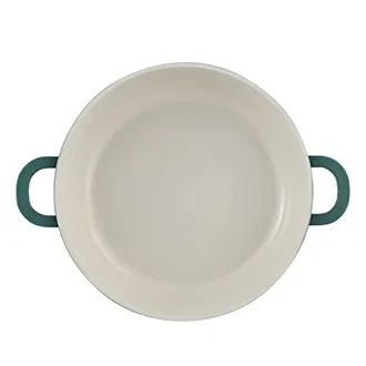 Bergner Excalibur | Pot bas de 24 cm de diam&egrave;tre et 6,5 cm de hauteur | Avec couvercle | Fabriqu&eacute; en fonte daluminium | Convient au four et &agrave; induction | Vert