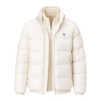 Calvin Klein Jeans Relaxed Nylon Puffer Jacket - - Jackets - Herren - Wei&szlig; - S