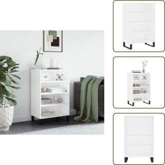 vidaXL Vidaxl - Buffet haut blanc 57x35x90 cm bois ding&eacute;nierie - Buffet Design Moderne - Meuble Rangement Cuisine - Armoire Blanche - Buffet Bas Prix