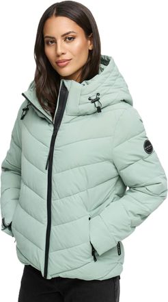 Marikoo Winterjacke Damen (XS-3XL) - Wasserabweisend, Warm, Kapuze abnehmbar, Winddicht - Steppjacke, Frauen - Stehkragen, 4 Taschen, verl&auml;ngerter Zipper - Sm