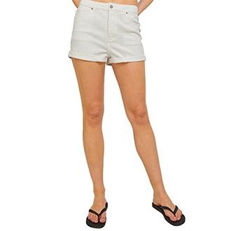 Jack & Jones JJXX JXHAZEL Mini Shorts HW AKM Denim, Écru/détail : akm12, S Femme
