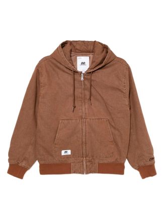 Chocoolate veste &agrave; patch logo - Marron