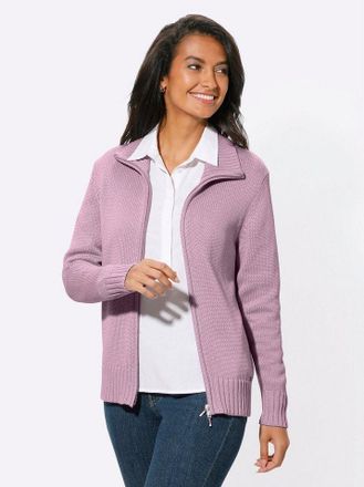 Witt Strickjacke Strickjacke Langarm Materialmix
