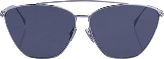 Fendi Sonnenbrille mit Doppelsteg aus Metall - - Accessories - Damen - Grau - ONE SIZE