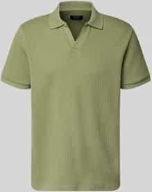 Mc Neal Regular Fit Strick-Poloshirt mit V-Ausschnitt