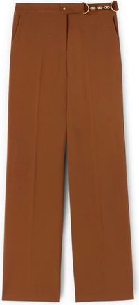 Motivi Femme, Pantalons, Brun, Taille: 36 FR Pantalon Palazzo &agrave; Jambes Larges avec Boucle de Ceinture M&eacute;tallique