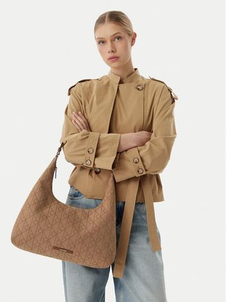 Calvin Klein Handtasche Emblem Jacquard LV04F3635G Braun
