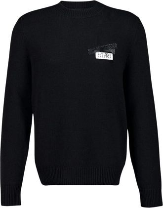 Maison Margiela Homme, Pulls, Noir, Taille: M Pulls &agrave; col rond