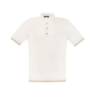 PESERICO Homme, Tops, Blanc, Taille: M Maille Col Marin