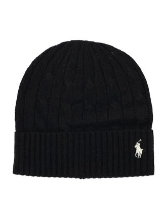 Polo Ralph Lauren Caps & M&uuml;tzen - Polo Cable Wool-Cashmere Beanie - Gr. ONE SIZE - in Schwarz - f&uuml;r Damen
