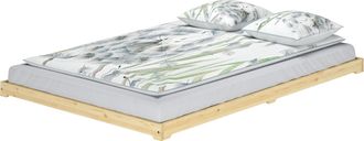 Erst-Holz Futonbett Bodenbett extra niedriges Holzett 140x200 Kiefer lackiert Zubehör wählbar V-60.47K-14, Ausstattung:ohne Zubehör